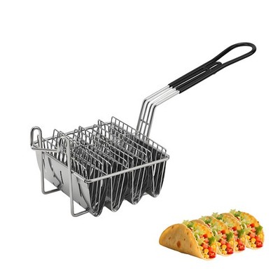 Taco Fryer Basket, 4 Shell Deep Fryer Taco Holder V-Shaped Tortilla ...