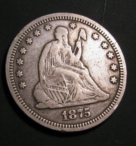 OLD US COINS 1875 SILVER LIBERTY SEATED QUARTER | eBay