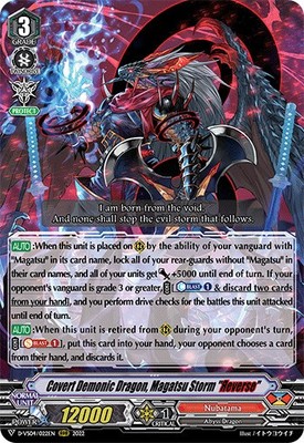 CFV D-VS04/022EN RRR Covert Demonic Dragon, Magatsu Storm "Яeverse" D ...
