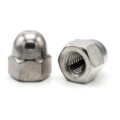 High Crown Cap Acorn Hex Nuts 18-8 Stainless Steel Tall Cap Nuts All ...