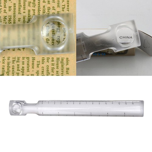 Portable Hand Held CLEAr Magnifier Bar Magnifying Ruler | eBay Australia