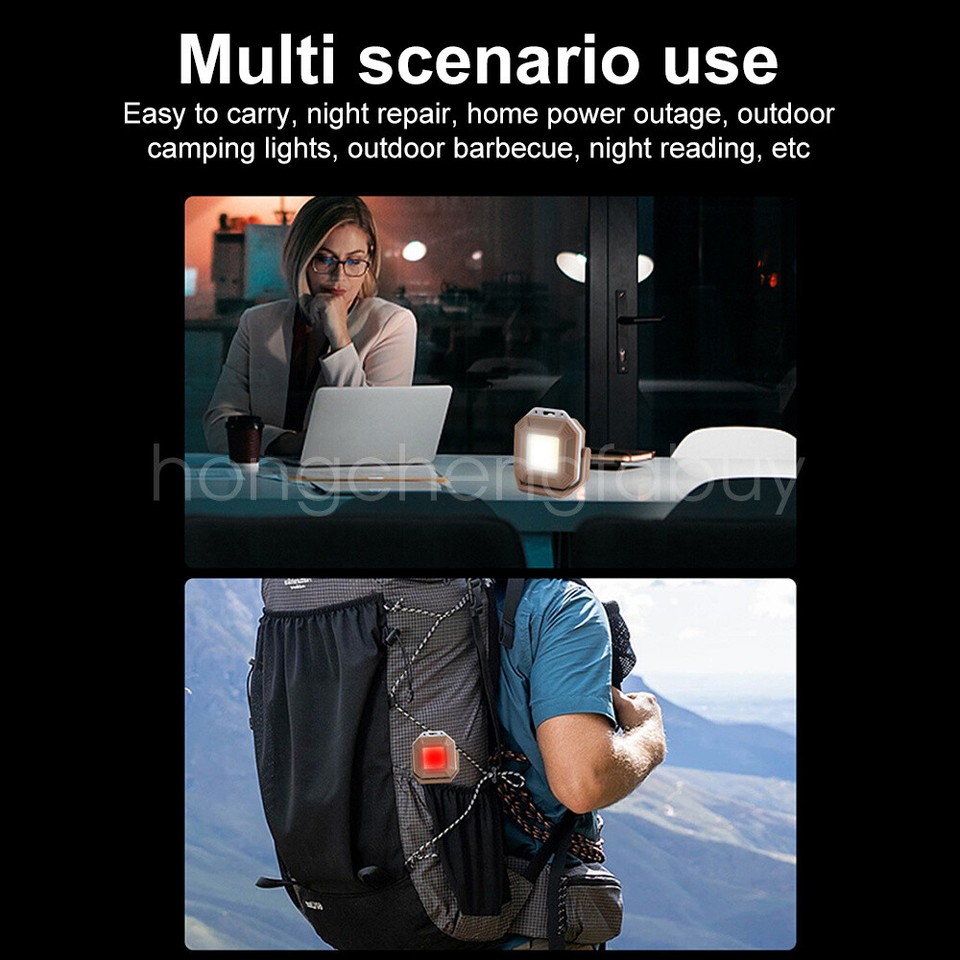 Magnetic Mini LED Flashlight Work Light Pocket light Camping Lantern ...