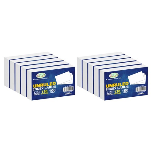 Pack of 1000 White Index Cards Plain Revision Note Taking 3.5" x 5 ...