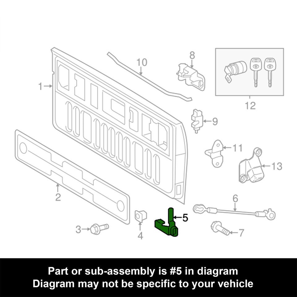 2x Tail Gate Rear Right Hinge Pivot Bushing Insert 66110-0C020 for ...