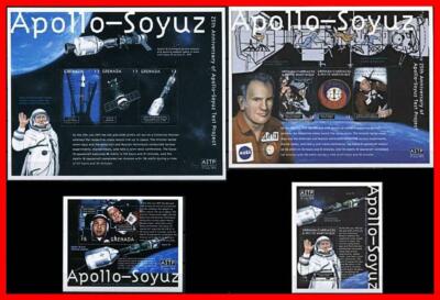 Grenada + Grenadines 2000 Apollo-Soyuz 2M/S + 2S/S Nuovo senza ...
