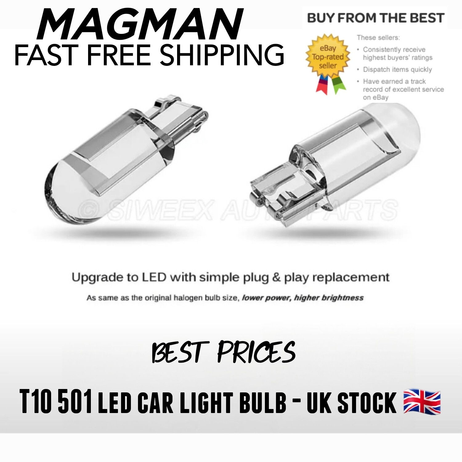 Canbus 501 LED Bulb T10 W5W High Quaility Side Light Bulbs 💡 Various | eBay