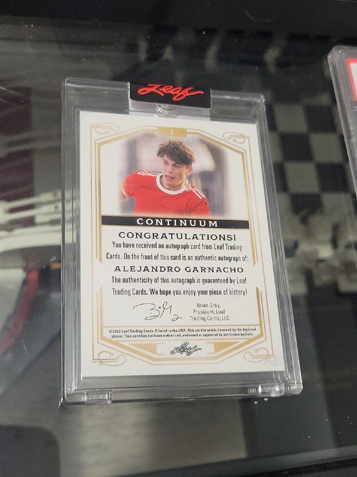 Alejandro Garnacho 2022 LEAF CONTINUUM 1st Rookie Auto #/199 RC ...