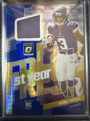 2023 Optic - 1st Year Fresh Jordan Addison #FYF-JA Blue Hyper Prizm ...