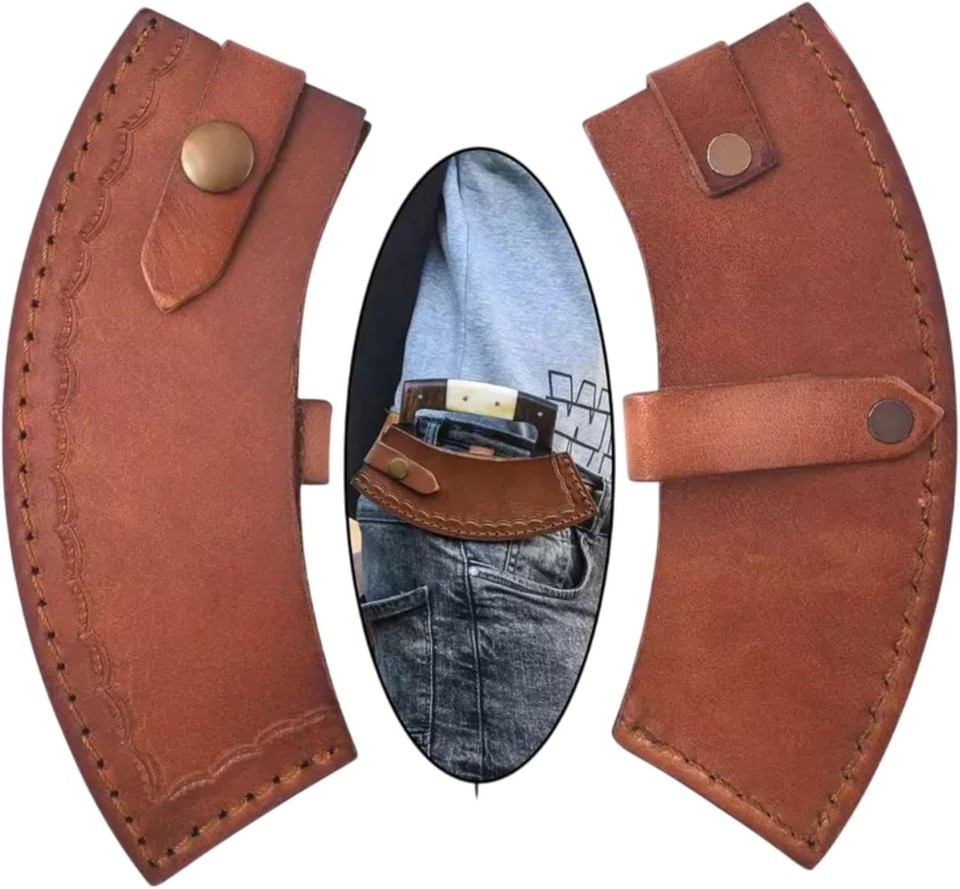 Handcrafted Alaskan Ulu Knife Traditional Curved Blade Tool for ...