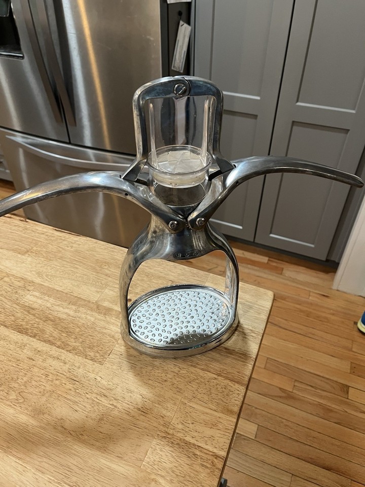 ROK Presso Manual Espresso Coffee Press Maker Machine Silver - Press ...