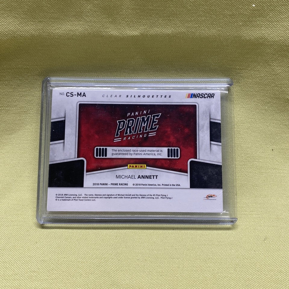Michael Annett #CS-MA - 2018 Panini Prime Racing - Clear Silhouettes ...