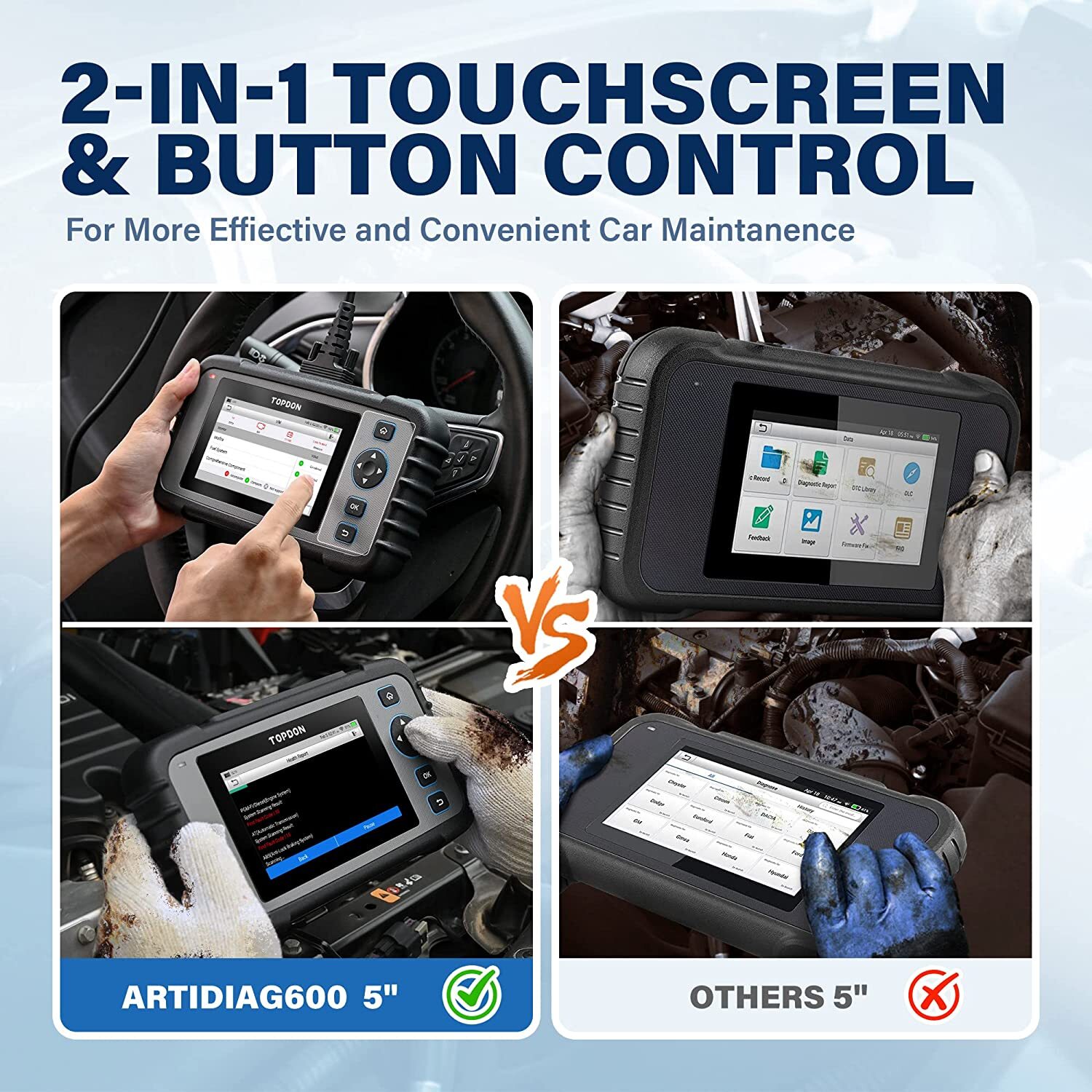 TOPDON AD600 OBD2 Car Scanner Engine SRS ABS SAS TPMS EPB Diagnostic ...