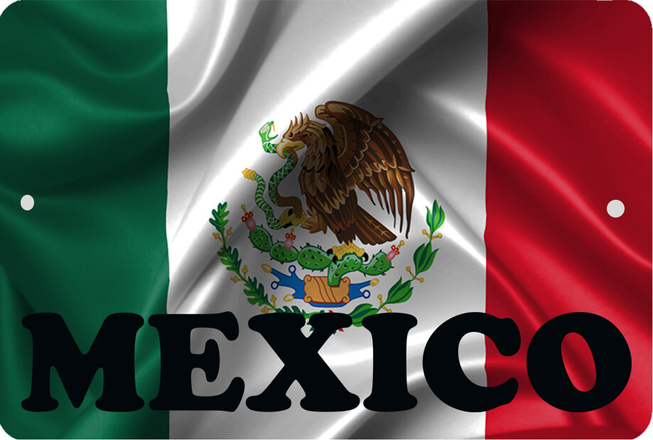 Mexico Flag Mexico Mexican Mex 8" x 12" Aluminum Metal Sign | eBay