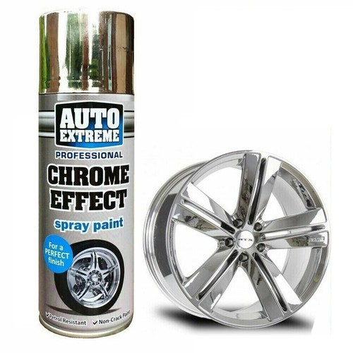400ml AX Chrome Effect Spray Paint Aerosol Can Metallic Finish Auto Wheel Car | eBay