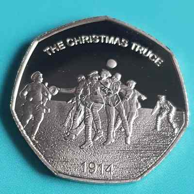 2018 CHRISTMAS TRUCE COMMEMORATIVE COIN ALBUM/50P FIFTY PENCE ...