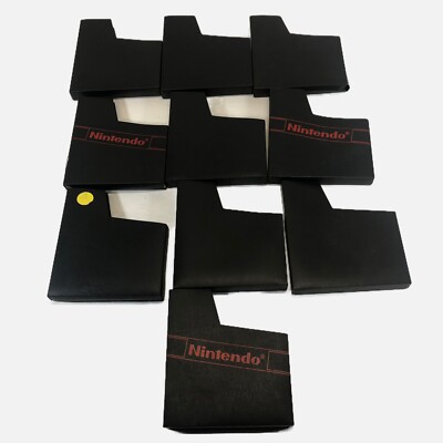 Lot of 10 Black Nintendo NES Dust Covers NES Game Cartridge Sleeves Red ...