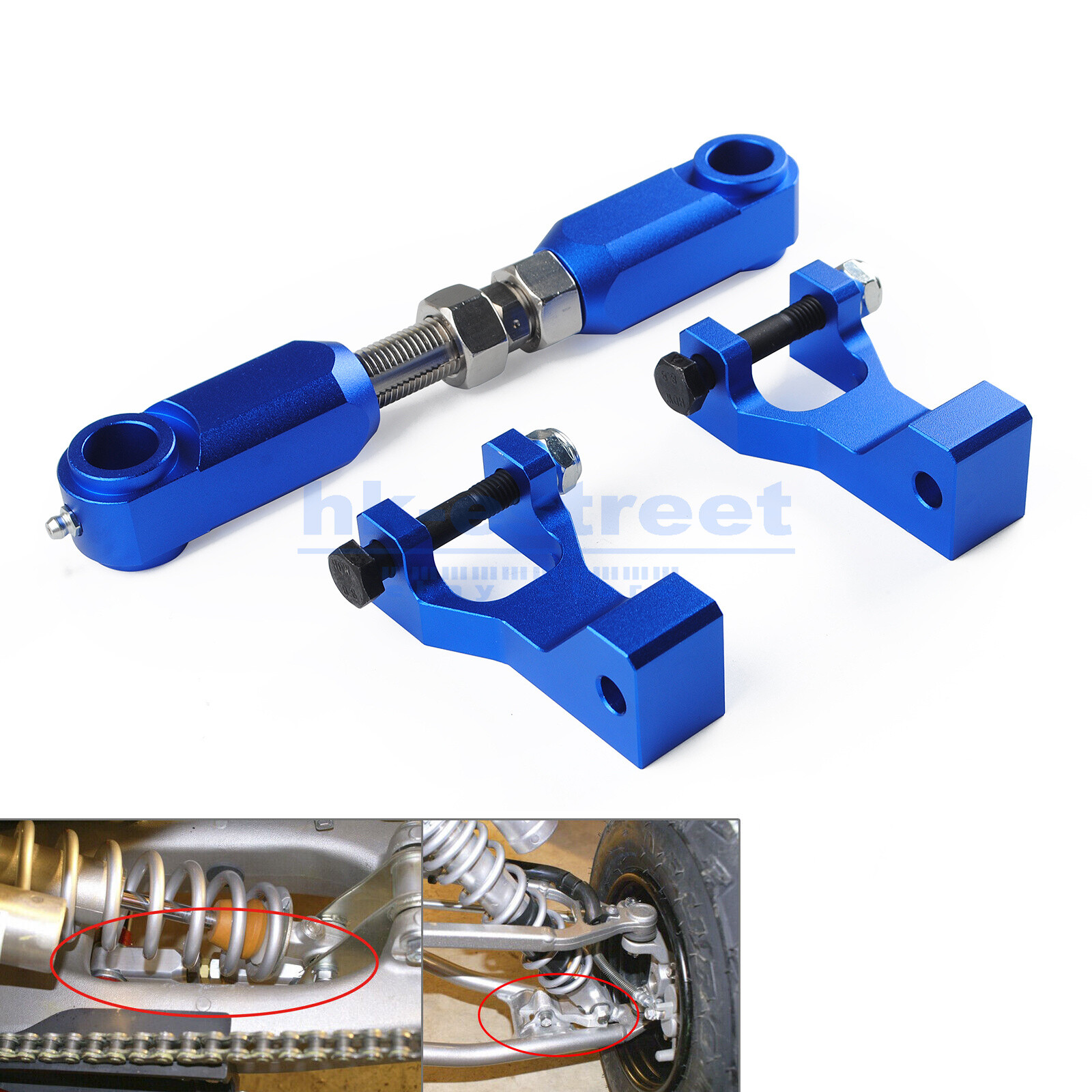 3 Front & Rear Lowering Kit Adjustable For Yamaha Raptor 700 350 660 ...