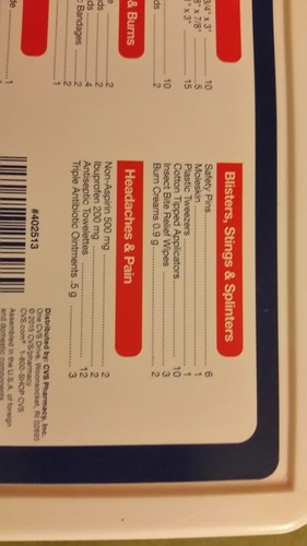 CVS "FIRST AID KIT" HOME&TRAVEL" 5 POCKETS ORGANIZED BY MEDICAL NEED ...