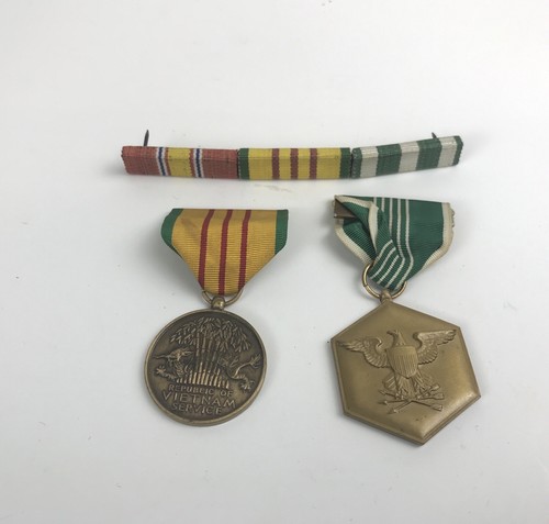 Original VTG Military Medals and Ribbons Bar , Merit, Vietnam Service ...