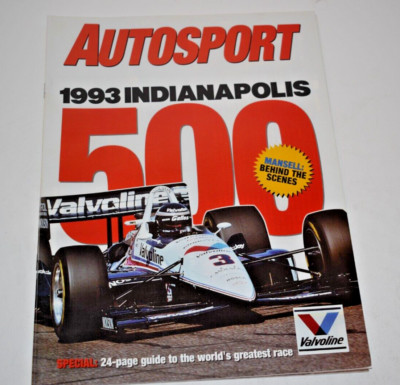 Vtg. 1993 Autosport Magazine 1993 Indianapolis 500 Preview | eBay