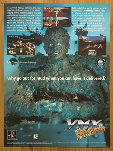 VMX Racing PS1 1997 Vintage Print Ad/Poster Official Authentic Video ...