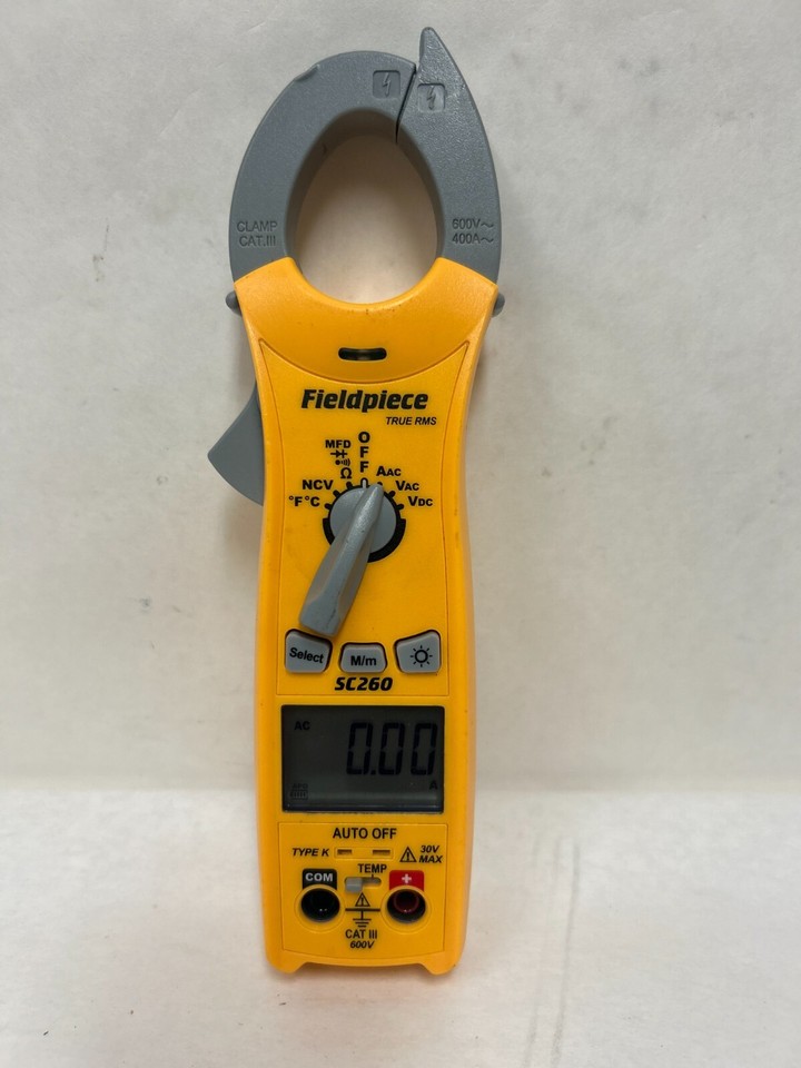 FIELDPIECE SC260 COMPACT TRUE RMS CLAMP METER W/CASE (B25717E) | eBay