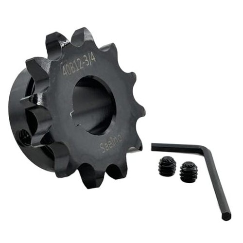 #40 Roller Chain Sprocket Type B 3/4 inch Bore 12 Tooth, Hardened ...