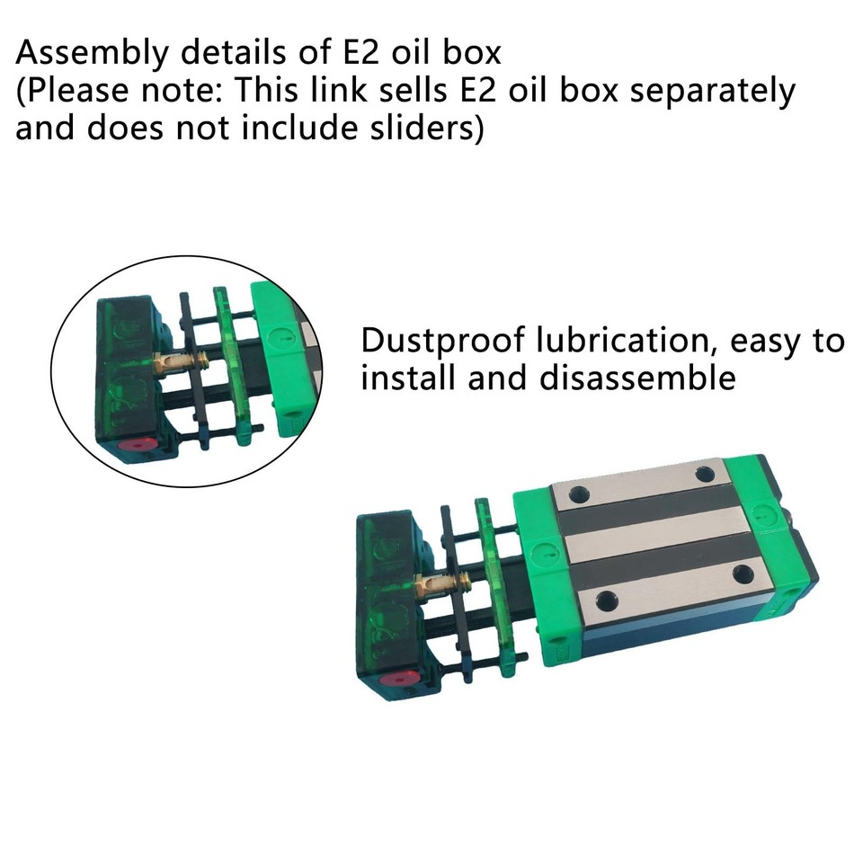 2 PCS E2 Oil Box Self-Lubricating Slider for EGH15CA EGW15CA Linear Block | eBay