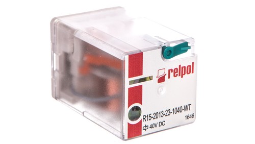 Przekaźnik przemysłowy 3P 10A 40V DC AgNi R15-2013-23-1040-WT 855313 ...