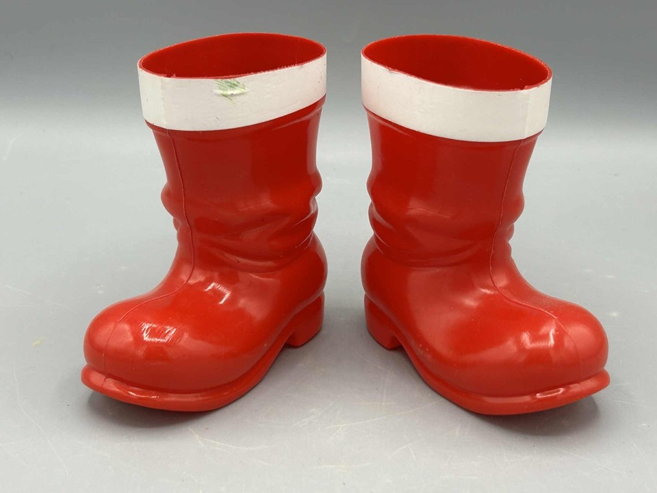 2 Vintage Plastic Santa Claus Boot Candy Containers by RTC Industries 4 ...