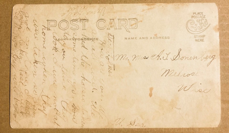 RPPC Farm Postcard "A Good Show of Horses on a Farm in Saskatchewan ...