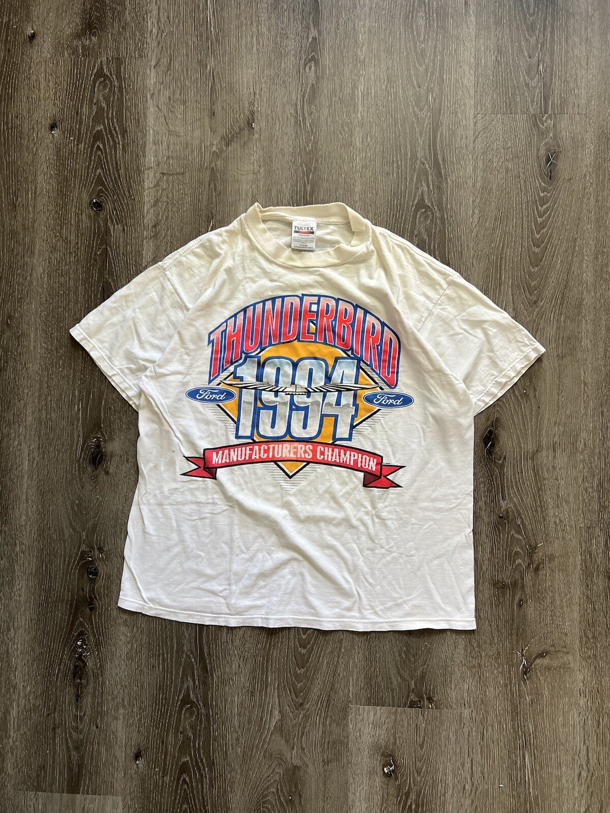 Vintage 90s Ford Thunderbird Emblem Logo Racing TShir… - Gem