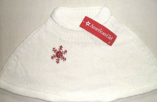 NEW in Bag American Girl HOLIDAY CAPELET S 7 8 Snowflake Cape Poncho ...