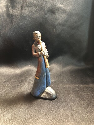 African American Resin Jazz Musician Figurine Saxophone Player Statue ...