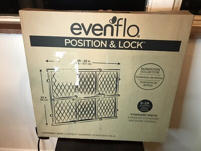 Evenflo 2026900 Position and Lock Farmhouse Pressure Mount Gate - Dark ...