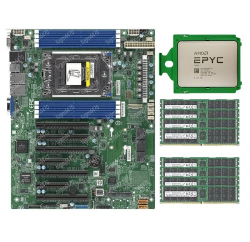 AMD epyc 7502+Supermicro H12SSL-i +8x64g ddr4 3200=512g+dell x520-da2 ...