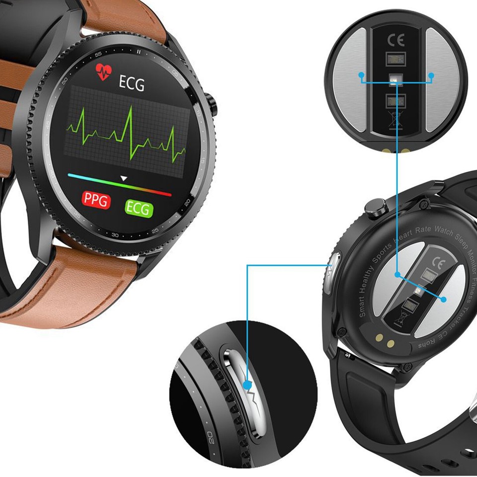 Men's ECG Watch Sleep Heart Rate Health Blood Pressure Blood Monitor ...