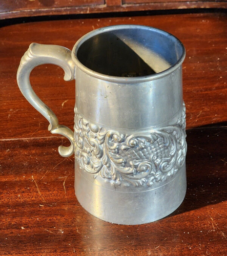 Vintage Argent Pewter Mug with Embossed Raised Floral Pattern | eBay