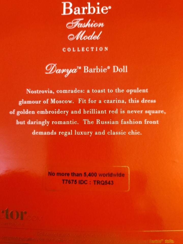 Darya Barbie Fashion Model Collection - Gold Label Silkstone Body | eBay