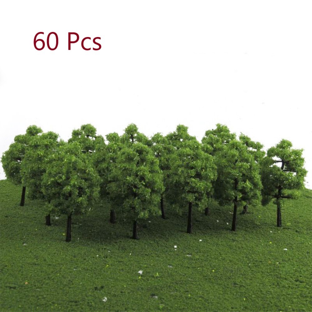 60Pcs Miniature Model Trees for Train Railway and Toy Model Decoration ...