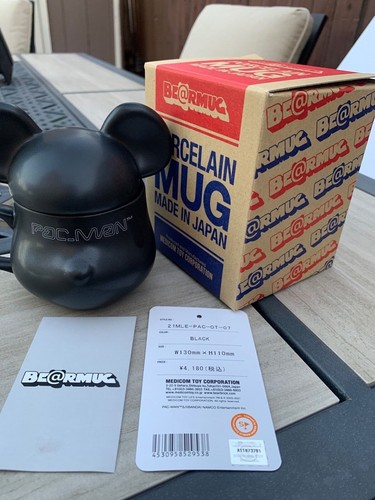 Bearbrick Black Pac-man Porcelain Be@rmug by Medicom Be@rbrick Made in ...