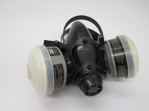 North 7700-30L 7700-11L Respirator Mask w/N7500-1 *STRAP DAMAGE ...