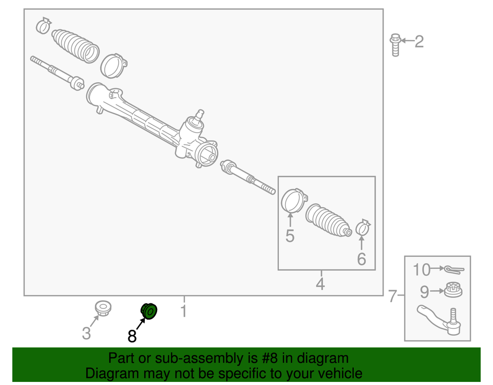 Genuine Toyota Outer Tie Rod Nut 90080-17265 | eBay
