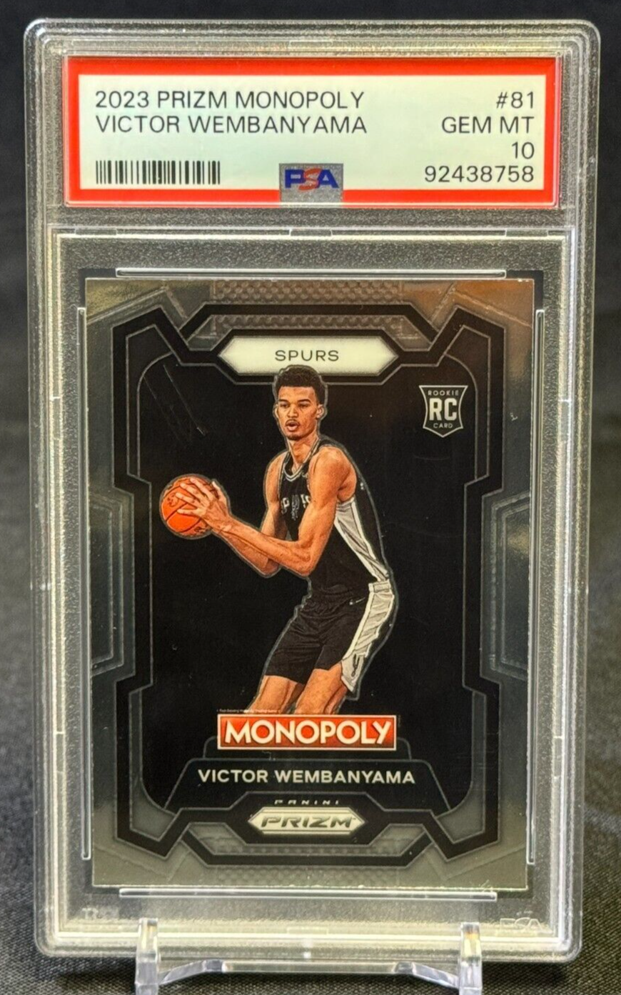 Victor Wembanyama 2023-24 Panini Prizm Monopoly Rookie Card RC #81 PSA ...