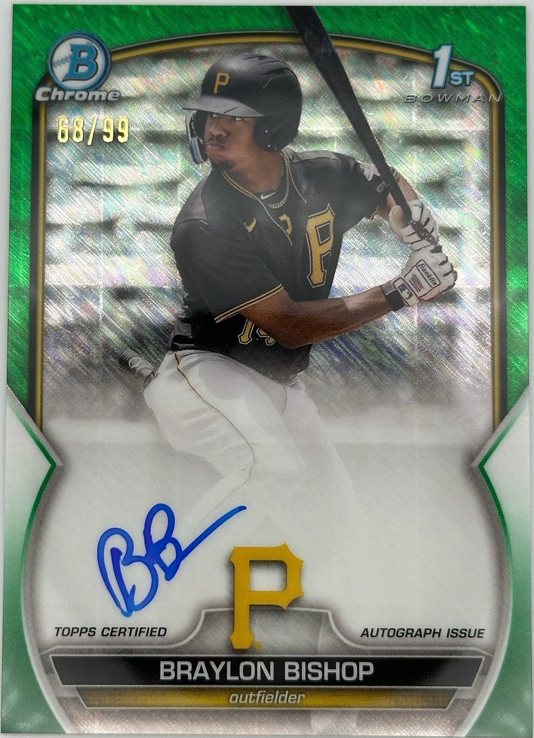 2023 Bowman - Chrome Prospect Autographs Braylon Bishop #CPA-BB Green ...