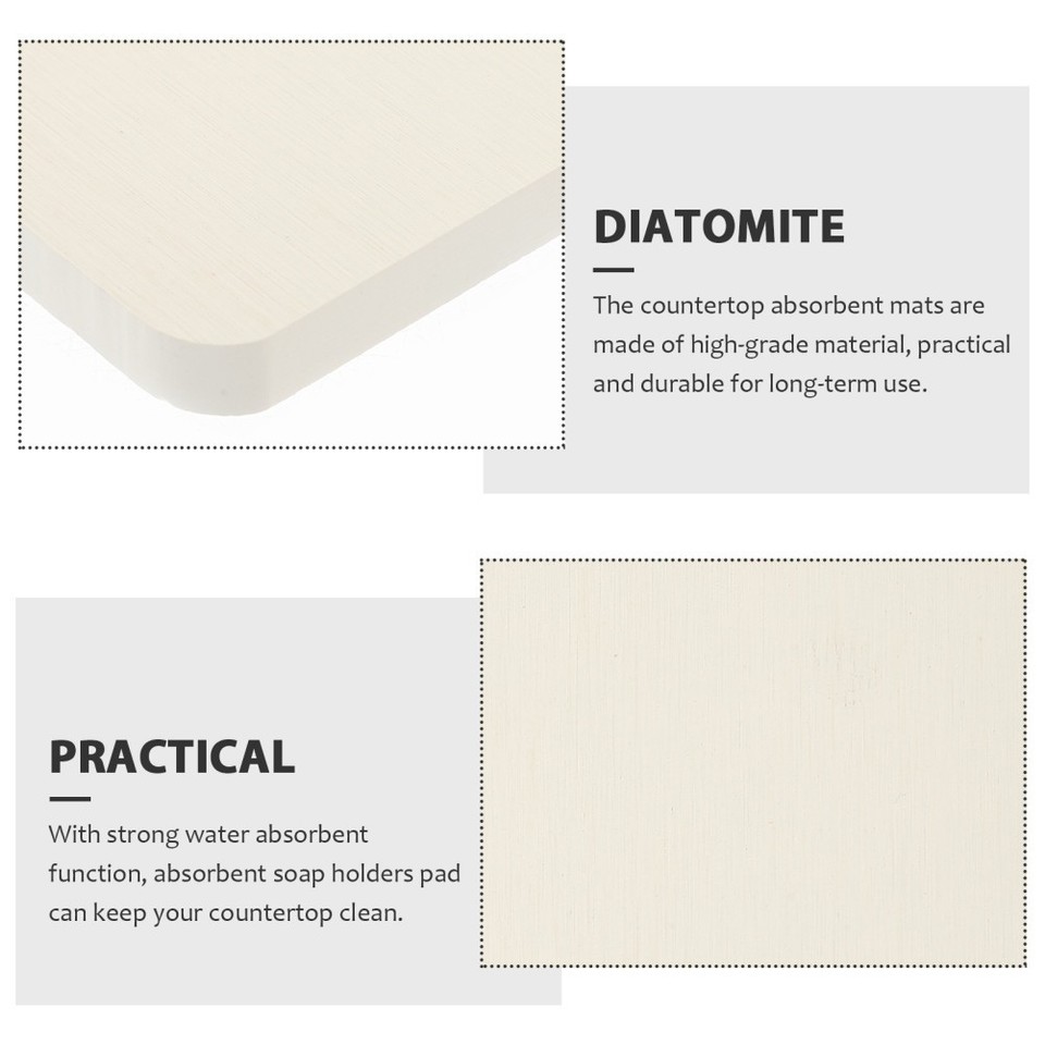 4 Pcs Kitchen Counter Water Absorbent Pads Coaster for Drying Mat ...