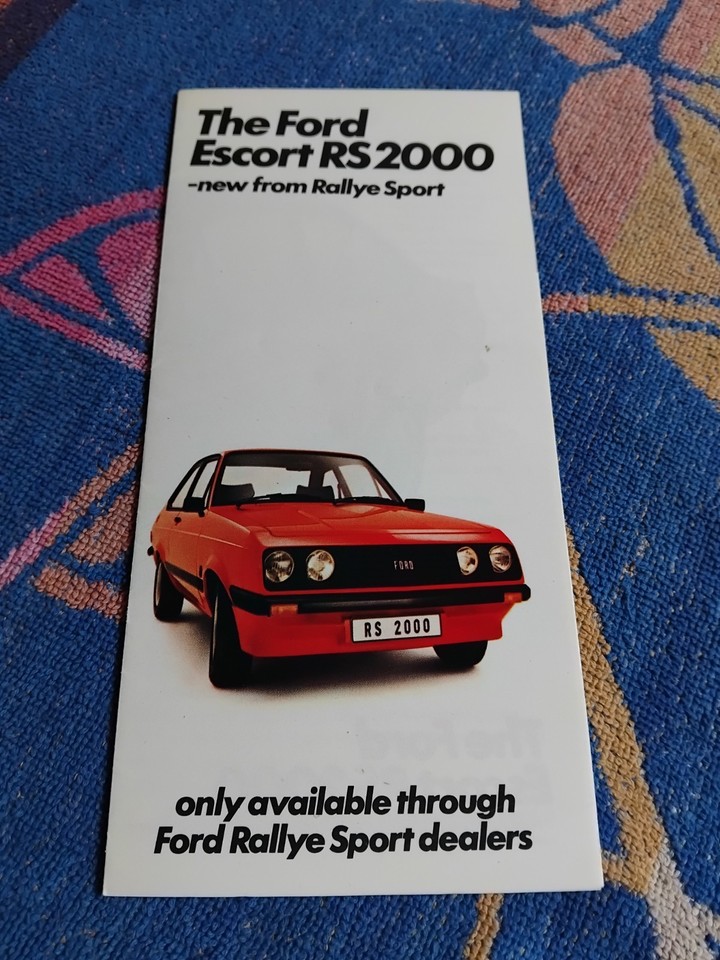 Ford Escort Mk2 RS2000 & RS1800 Launch Brochure VGC RS 2000 RS 1800 ...