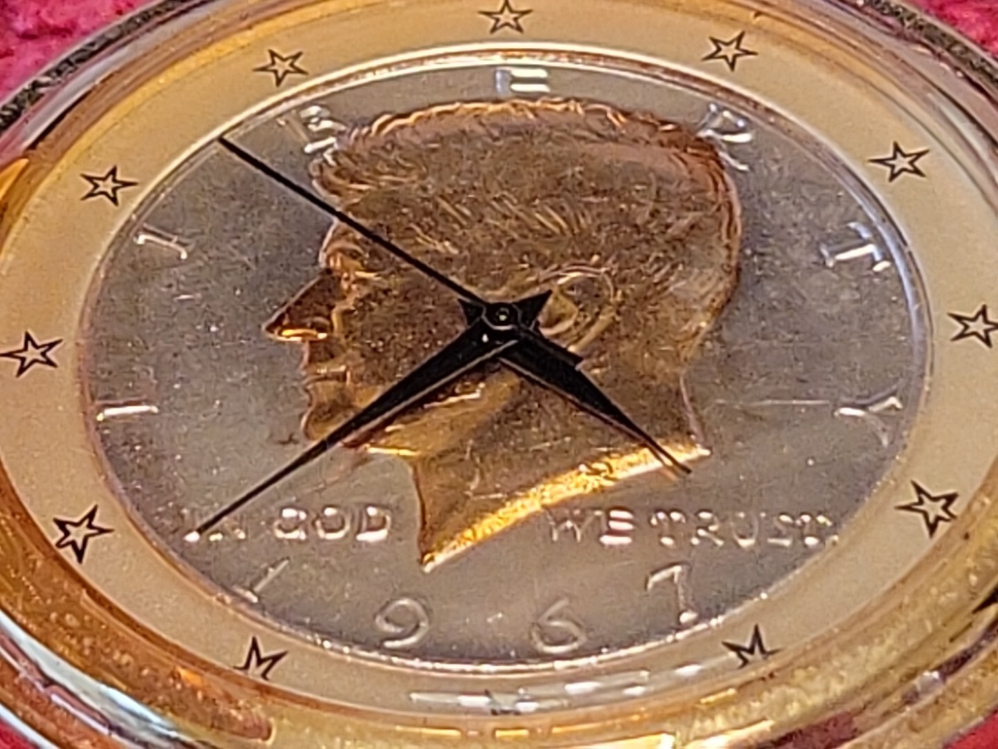 KENNEDY HALF DOLLAR POCKET WATCH QUINTEL QUARTZ | eBay