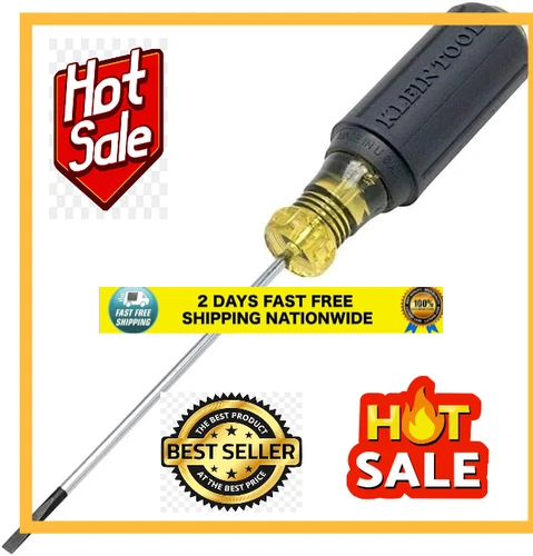 Klein Tools 612-4 Screwdriver, Flat Head Terminal Block Screwdriver, 1/ ...