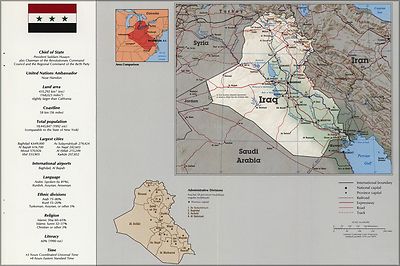 Poster, Many Sizes; Cia Map And Info On Iraq 1992 | eBay